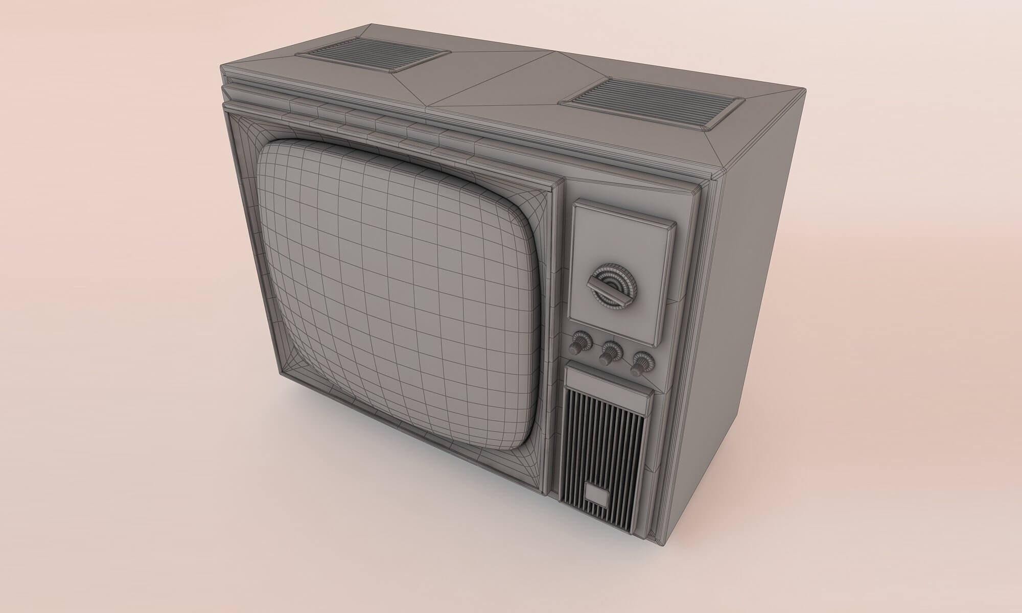 Retro Old TV - 3D Model by Takoyto