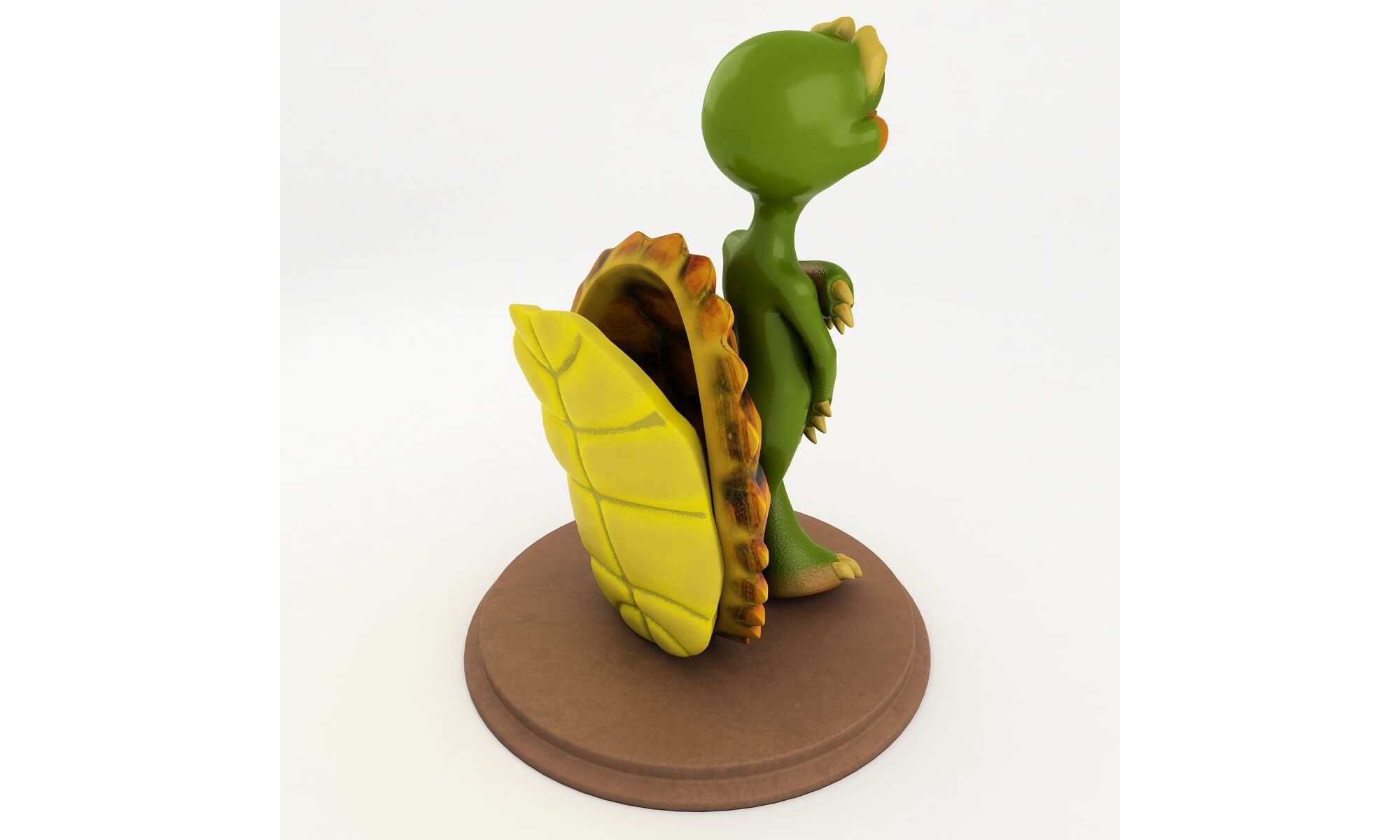 Turtle Stand For Pens and Pencils - 3D Model by Takoyto