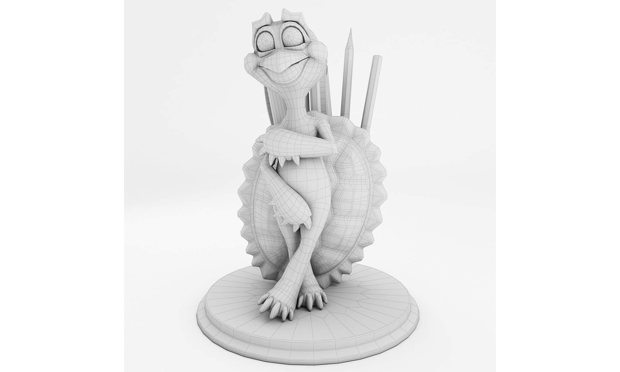 Turtle Stand For Pens and Pencils - 3D Model by Takoyto