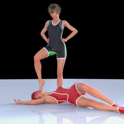 Femdom and Wrestling Poses 2 for Genesis 8 Female(s) - Daz Content by ...