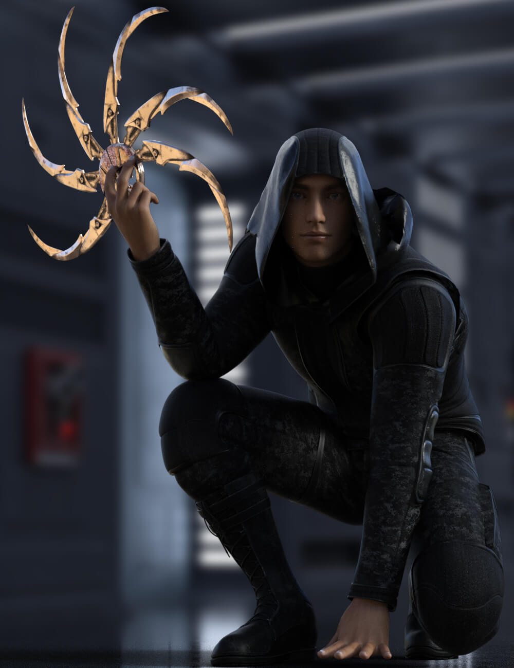 Hunter Assassin 3D Render, Digital Art by TALON-3D