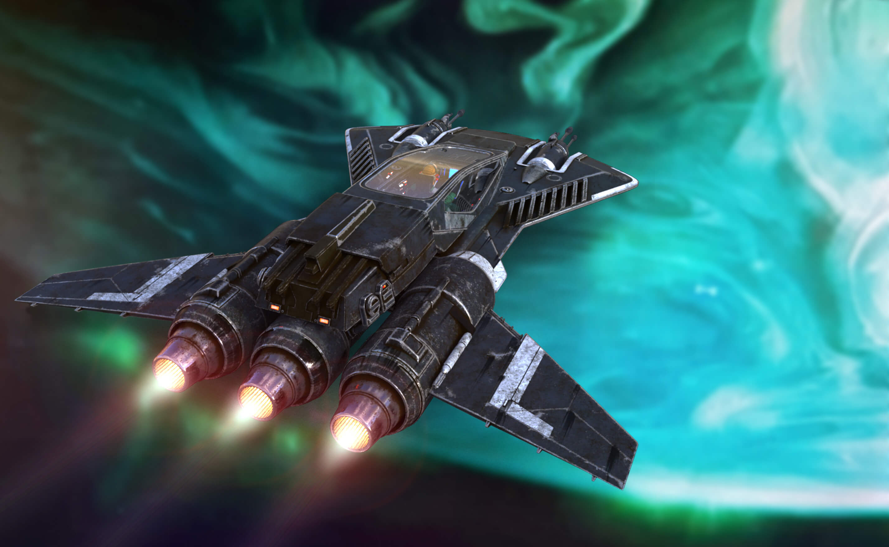 Pirate Snub Fighter Skeleton Crew Scene 01 3D Render by TALON-3D