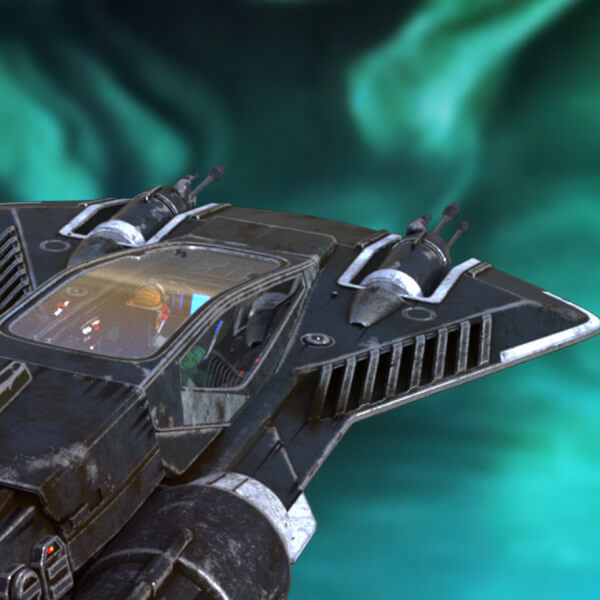 Pirate Snub Fighter Skeleton Crew Scene 02 3D Render by TALON-3D