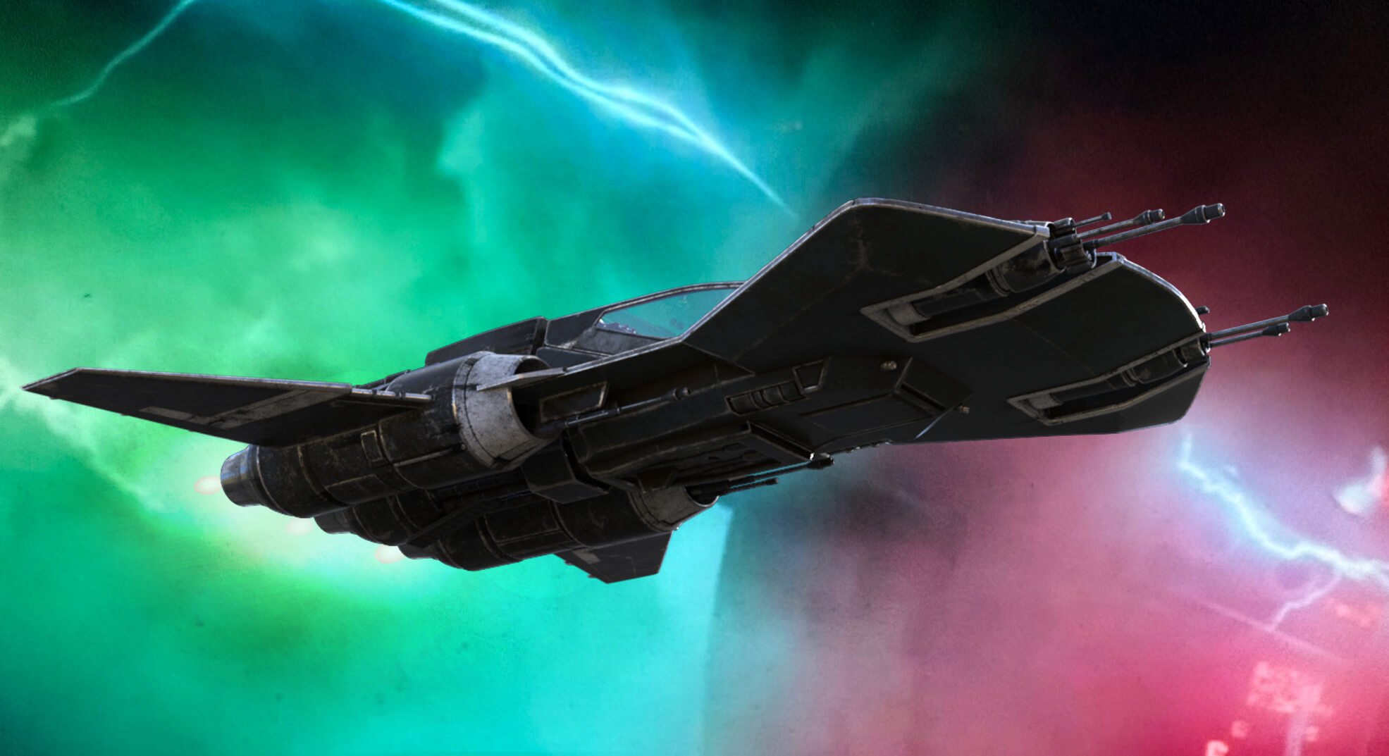 Pirate Snub Fighter Skeleton Crew Scene 02 3D Render by TALON-3D