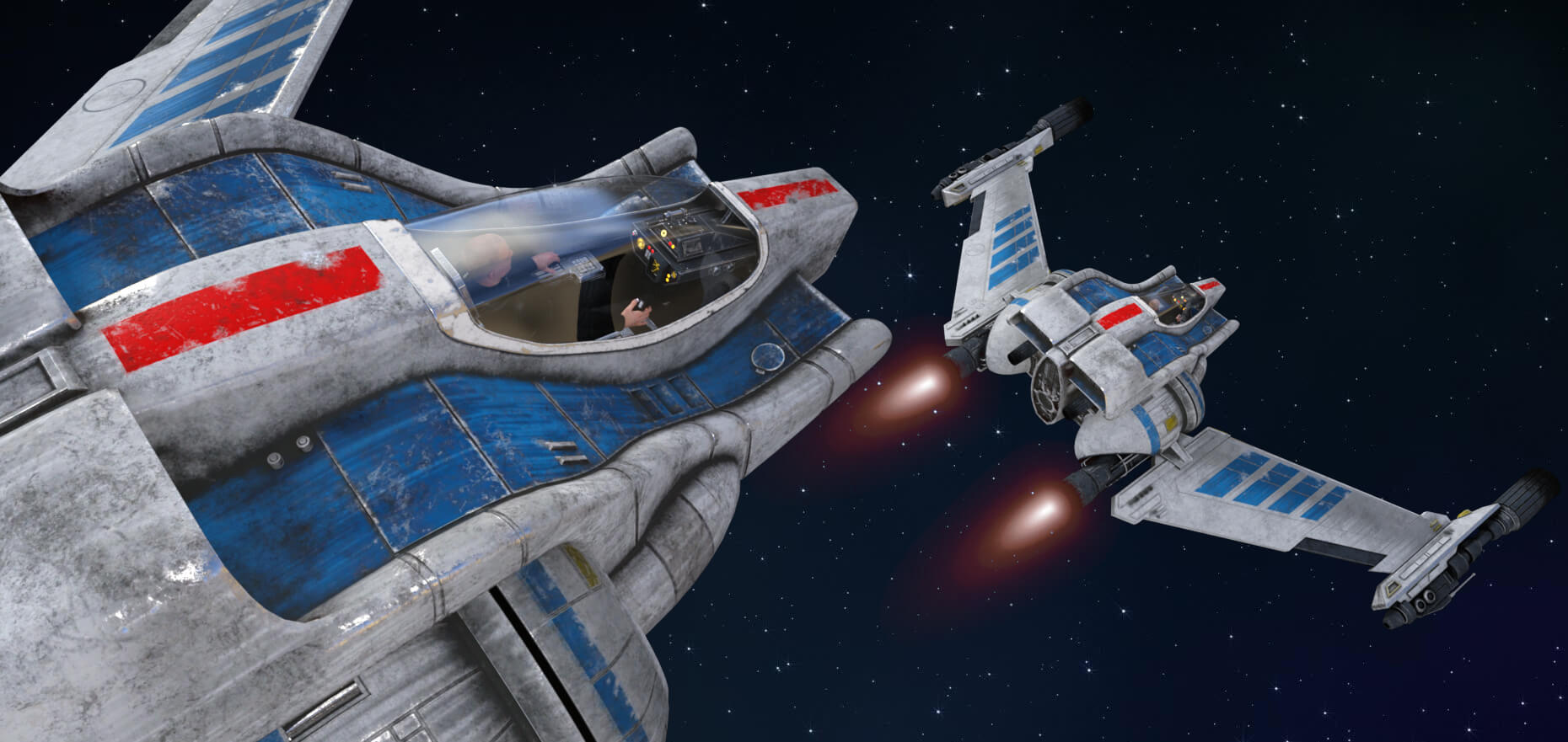 V-Wing Heavy Interceptor 01 3D Render, Digital Art by TALON-3D