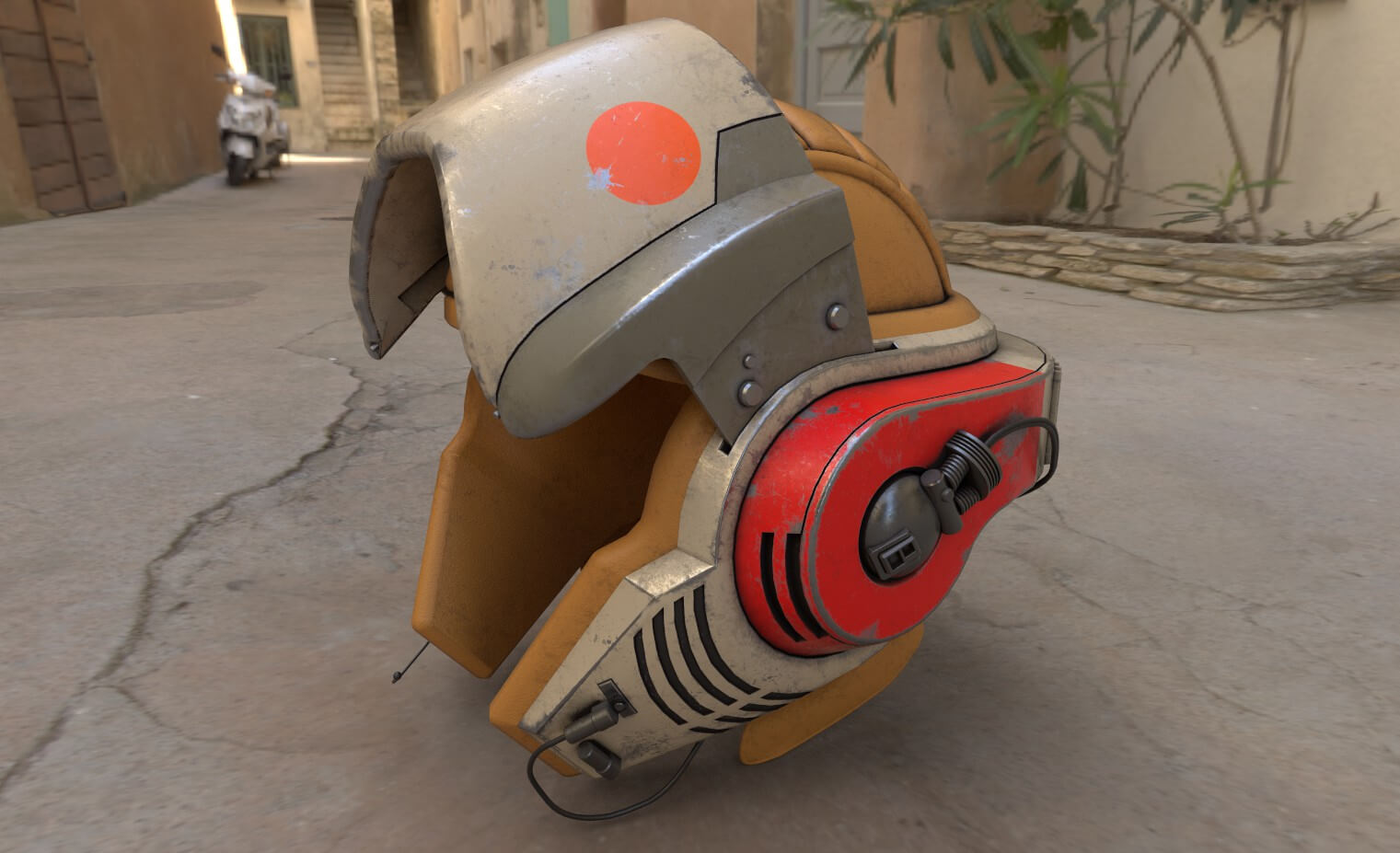 V-Wing Pilot Helmet 01 3D Render, Digital Art by TALON-3D