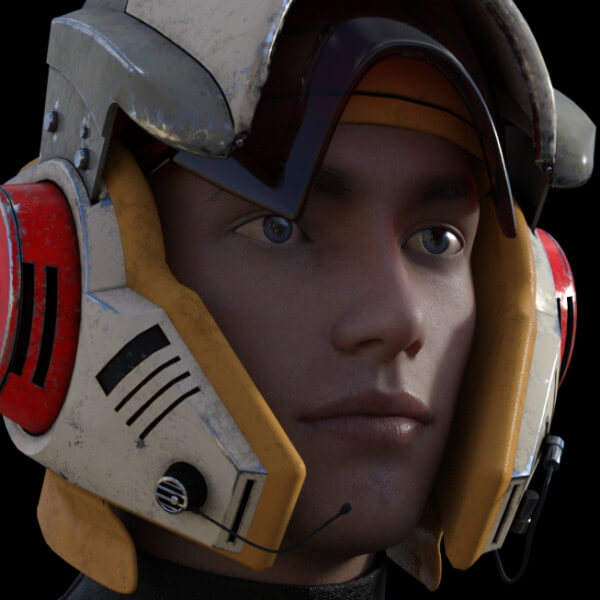 V-Wing Pilot 3D Render, Digital Art by TALON-3D