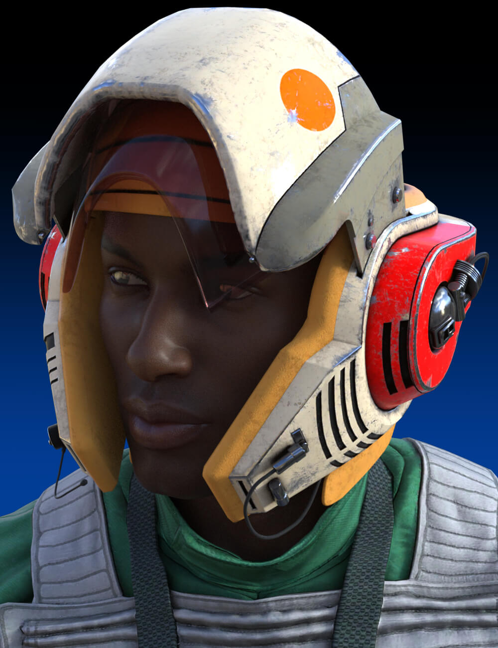 V-Wing Pilot 3D Render, Digital Art by TALON-3D