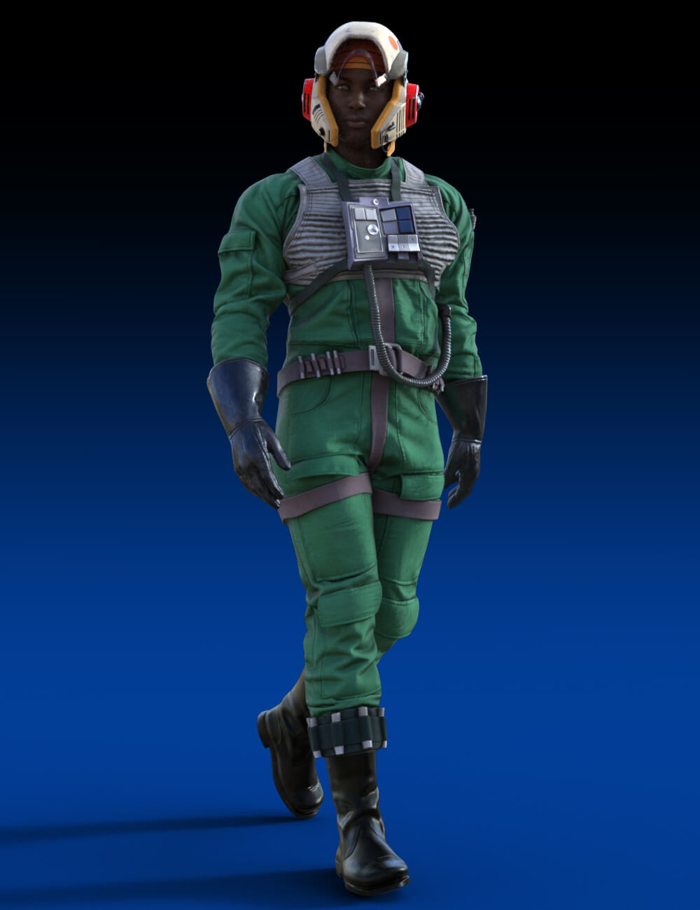 V-Wing Pilot 3D Render, Digital Art by TALON-3D