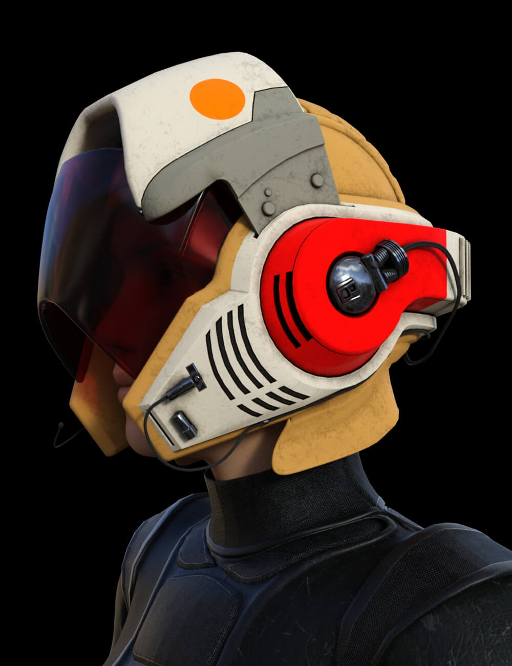 Talon V-Wing Pilot Helmet for Genesis 8 Daz Content by TALON-3D