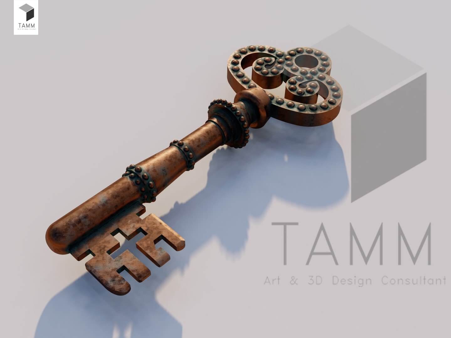 Old Classical Key - 3D Model by tamm design