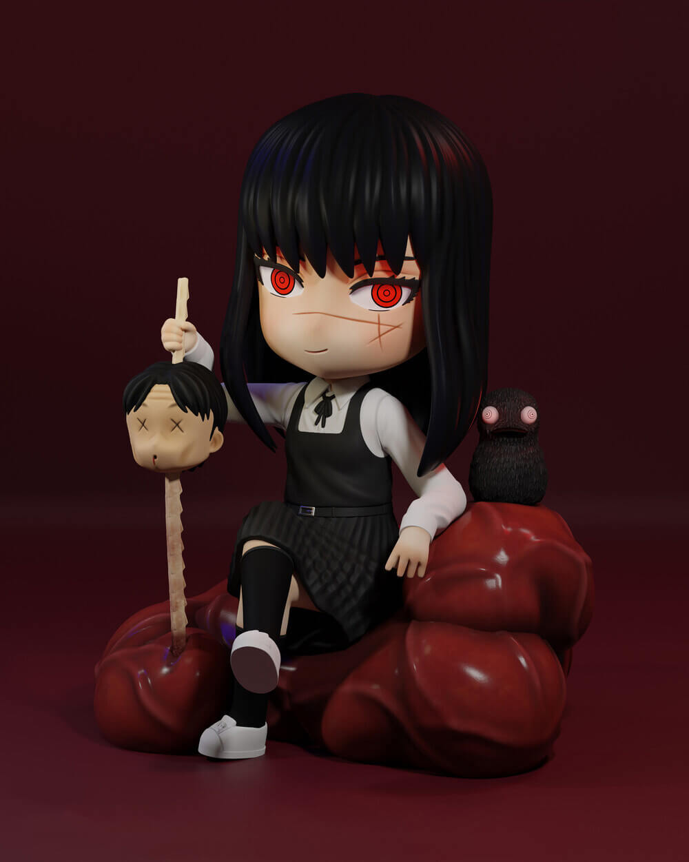Asa Mitaka Chibi - 3D Model by Tan Wan Lin Breda