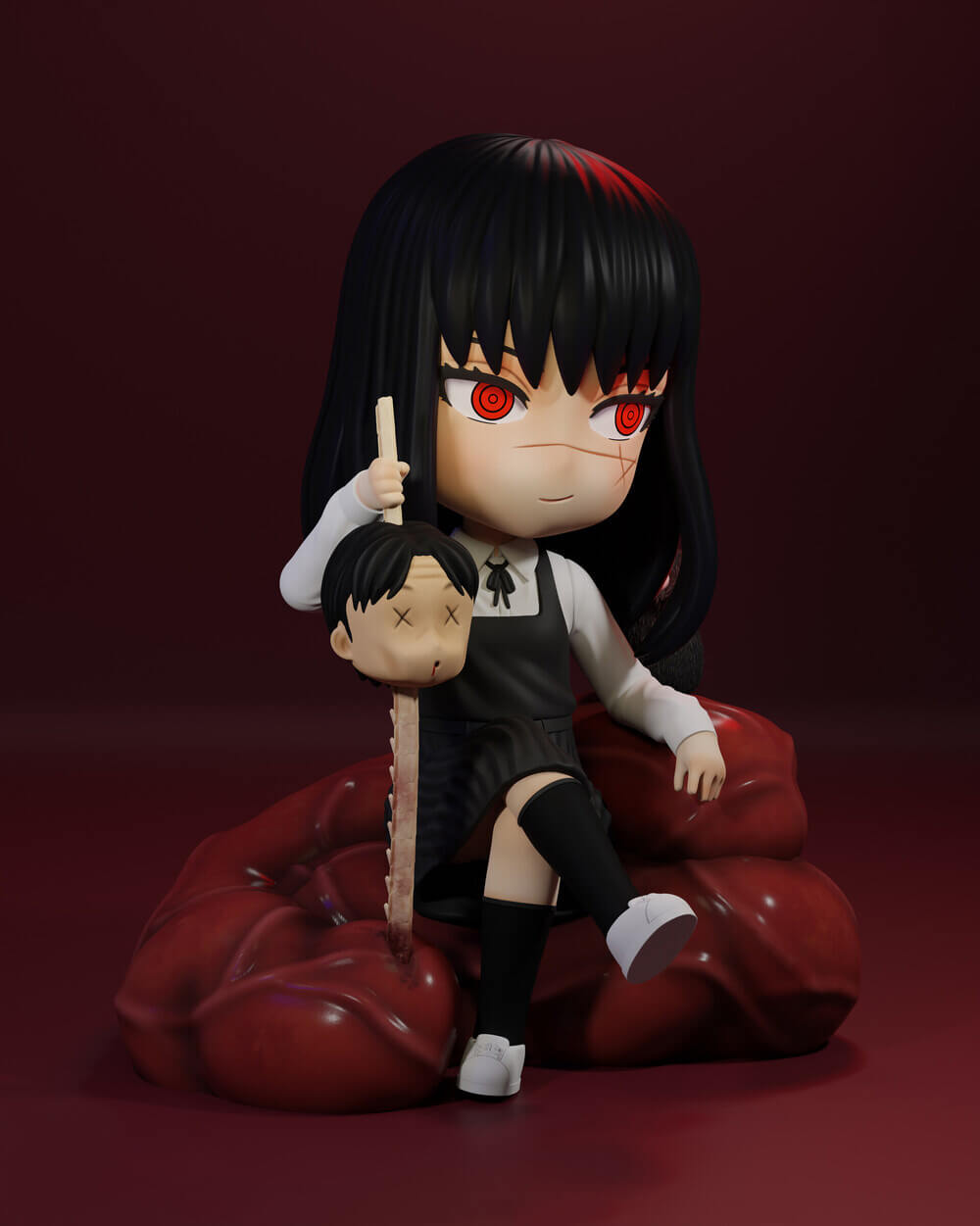 Asa Mitaka Chibi - 3D Model by Tan Wan Lin Breda