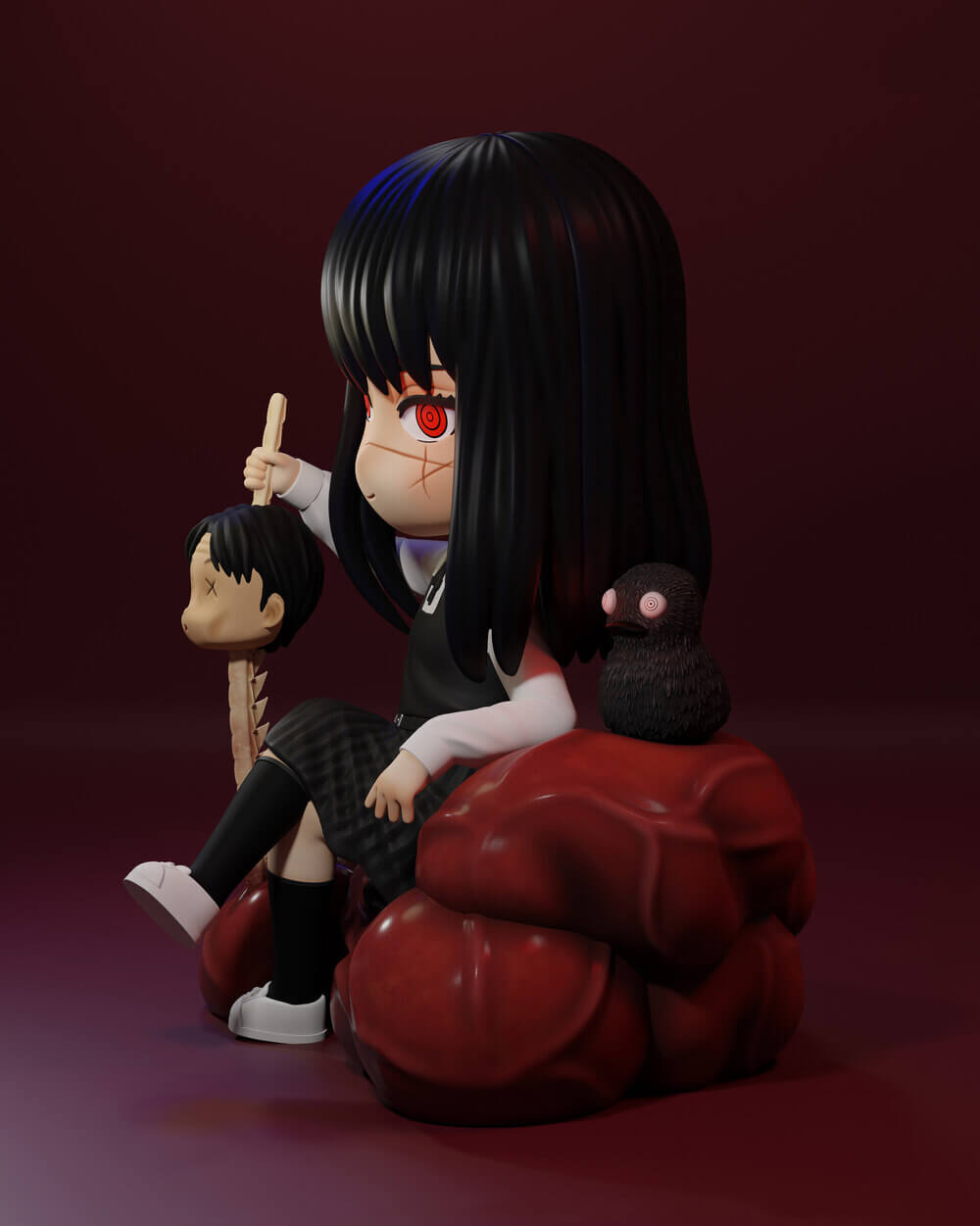Asa Mitaka Chibi - 3D Model by Tan Wan Lin Breda