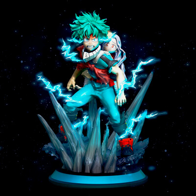 Deku and Eri - 3D Model by Tan Wan Lin Breda