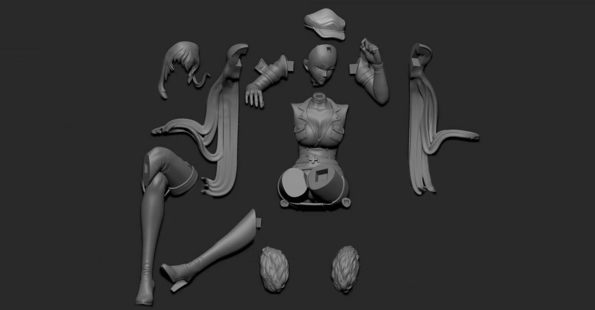 Esdeath - Akame GA Kill 3D Model by Tan Wan Lin Breda