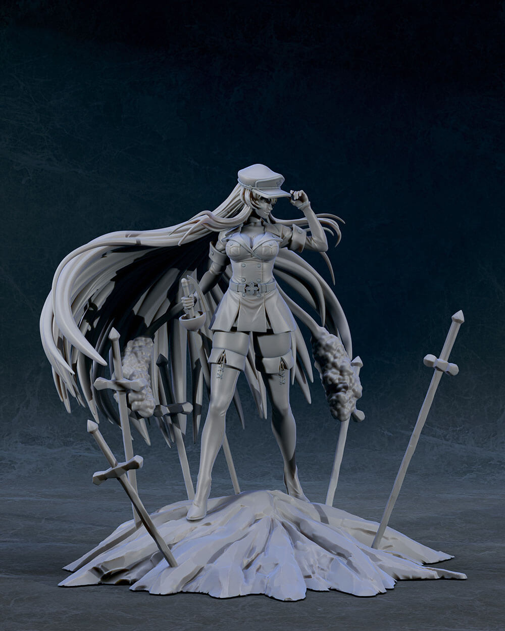 Esdeath - Akame GA Kill 3D Model by Tan Wan Lin Breda