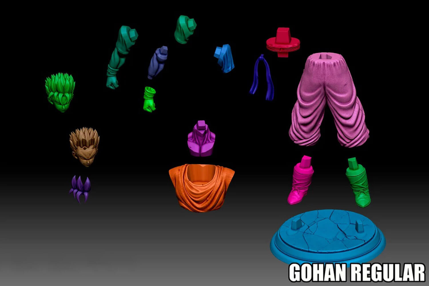 Gohan - Dragon Ball 3D Model by Tan Wan Lin Breda