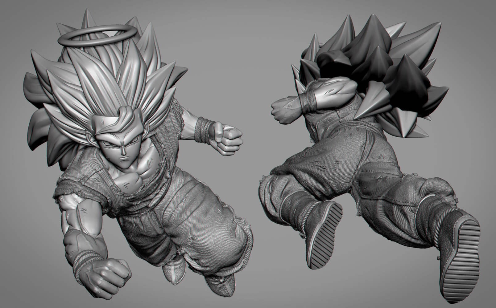 Goku Vs Janemba - 3D Model by Tan Wan Lin Breda