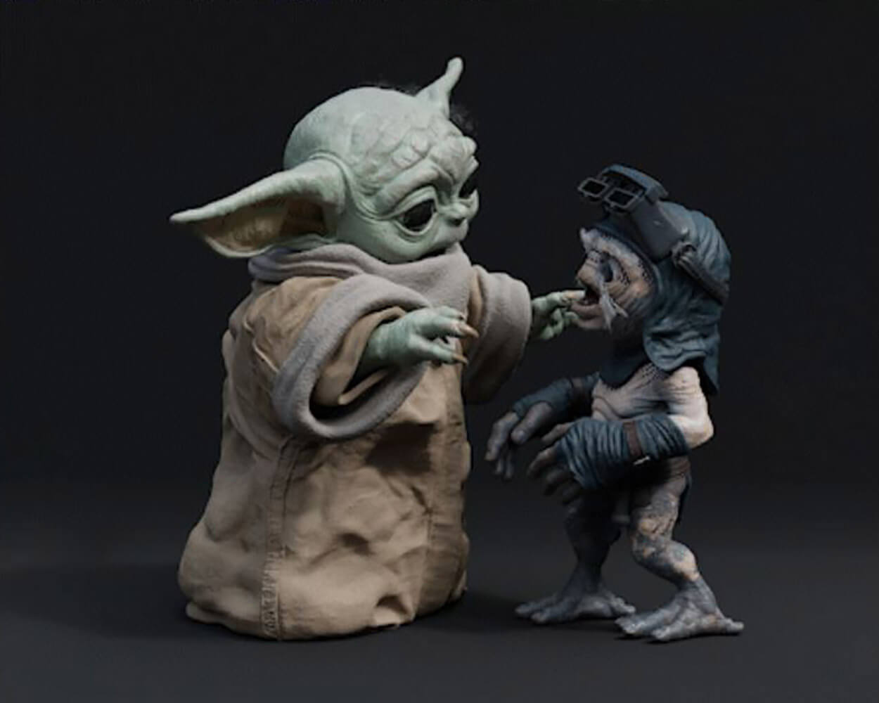Grogu and Babu - 3D Model by Tan Wan Lin Breda
