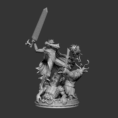 Guts Berserk - 3D Model by Tan Wan Lin Breda