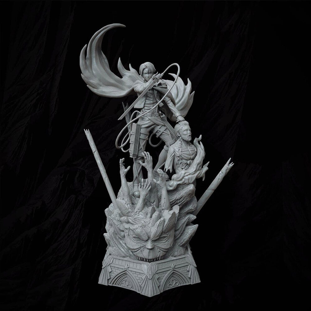 Levi Ackerman Vs Zeke Yeager - 3D Print Model by Tan Wan Lin Breda