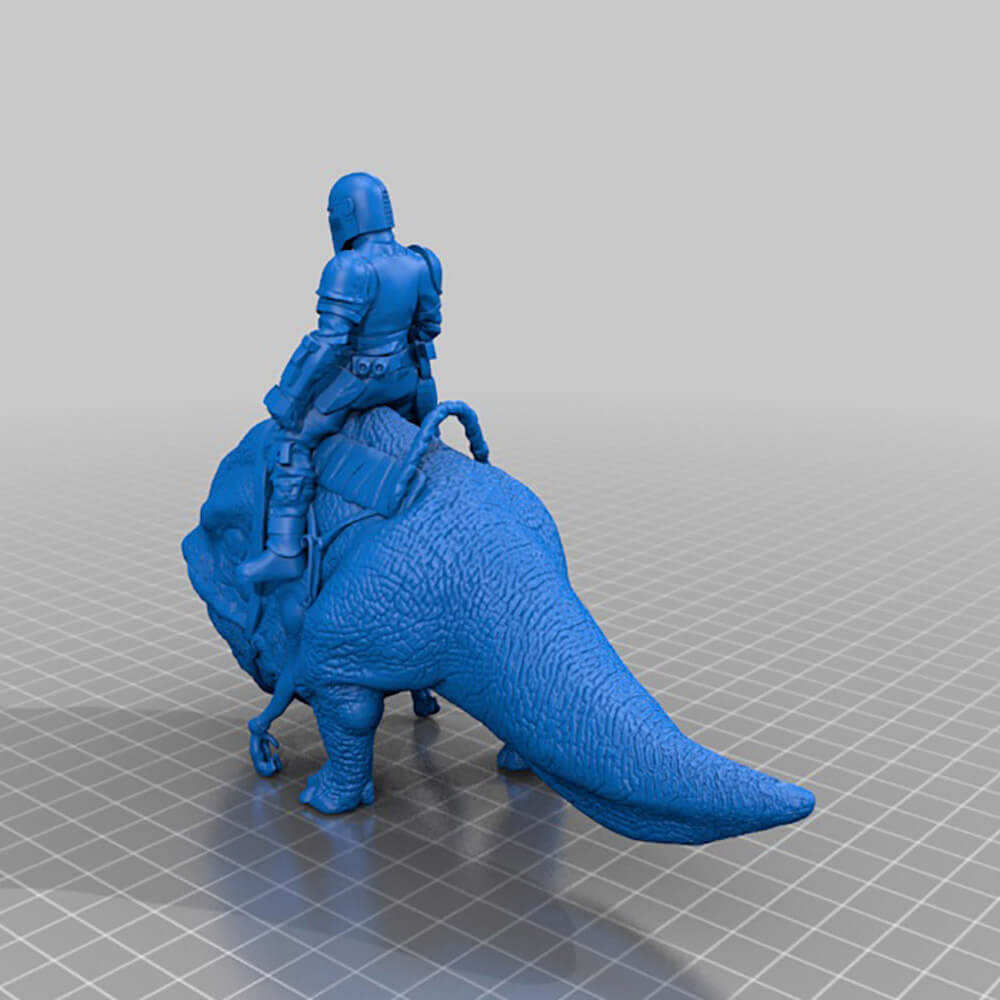 Mando Riding a Blurrg - 3D Model by Tan Wan Lin Breda