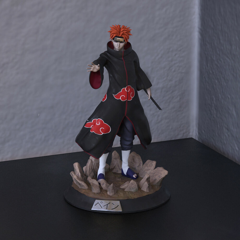 Naruto Pain Statue - 3D Model by Tan Wan Lin Breda