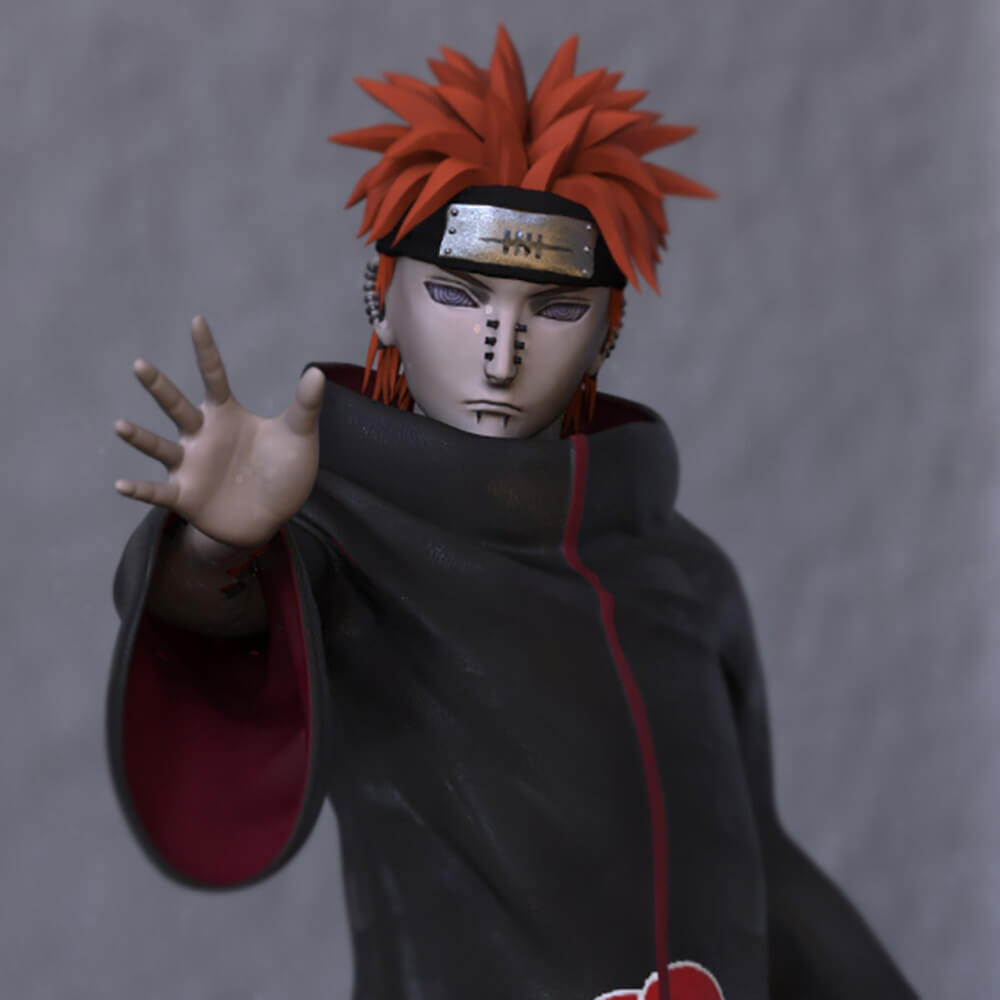 Naruto Pain Statue - 3D Model by Tan Wan Lin Breda
