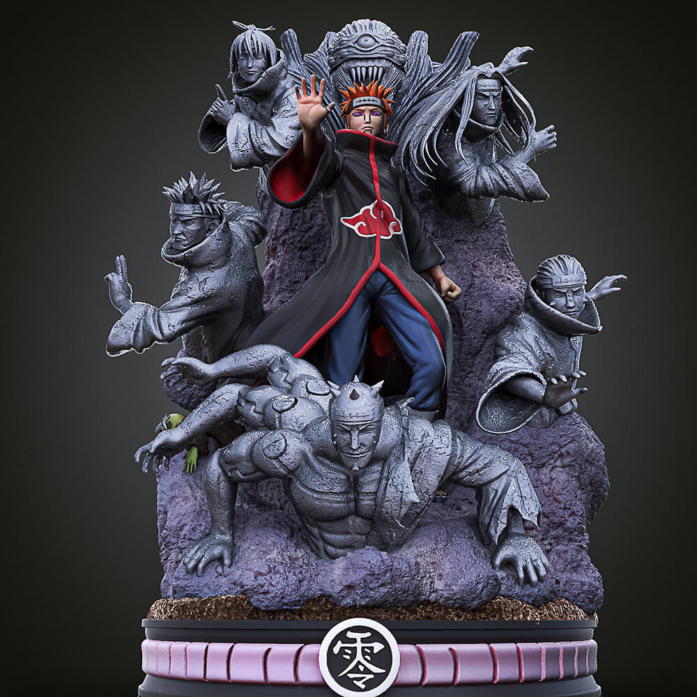 Pain Akatsuki - Naruto 3D Model by Tan Wan Lin Breda