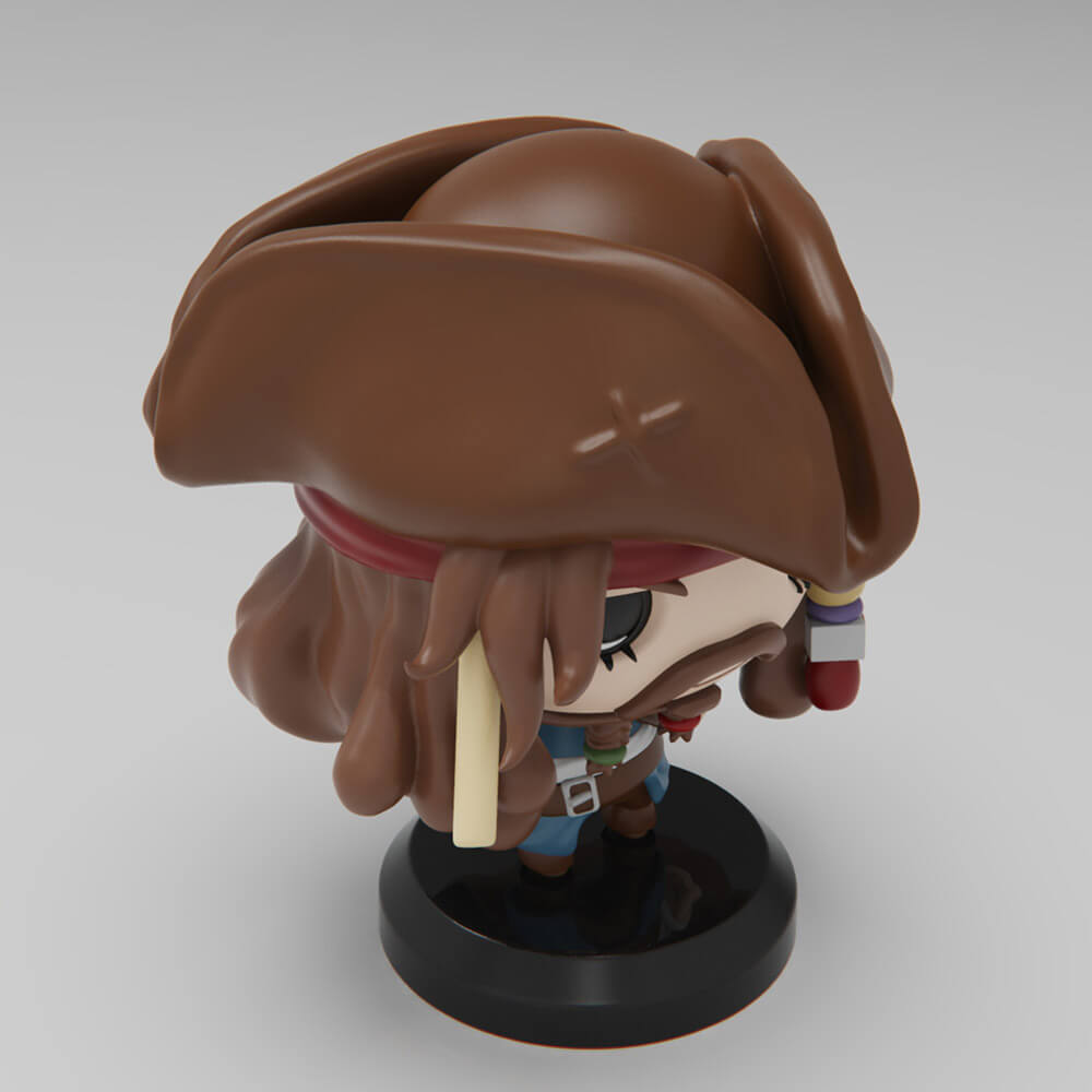 Pirates of The Caribbean - Jack Sparrow 3D Model by Tan Wan Lin Breda