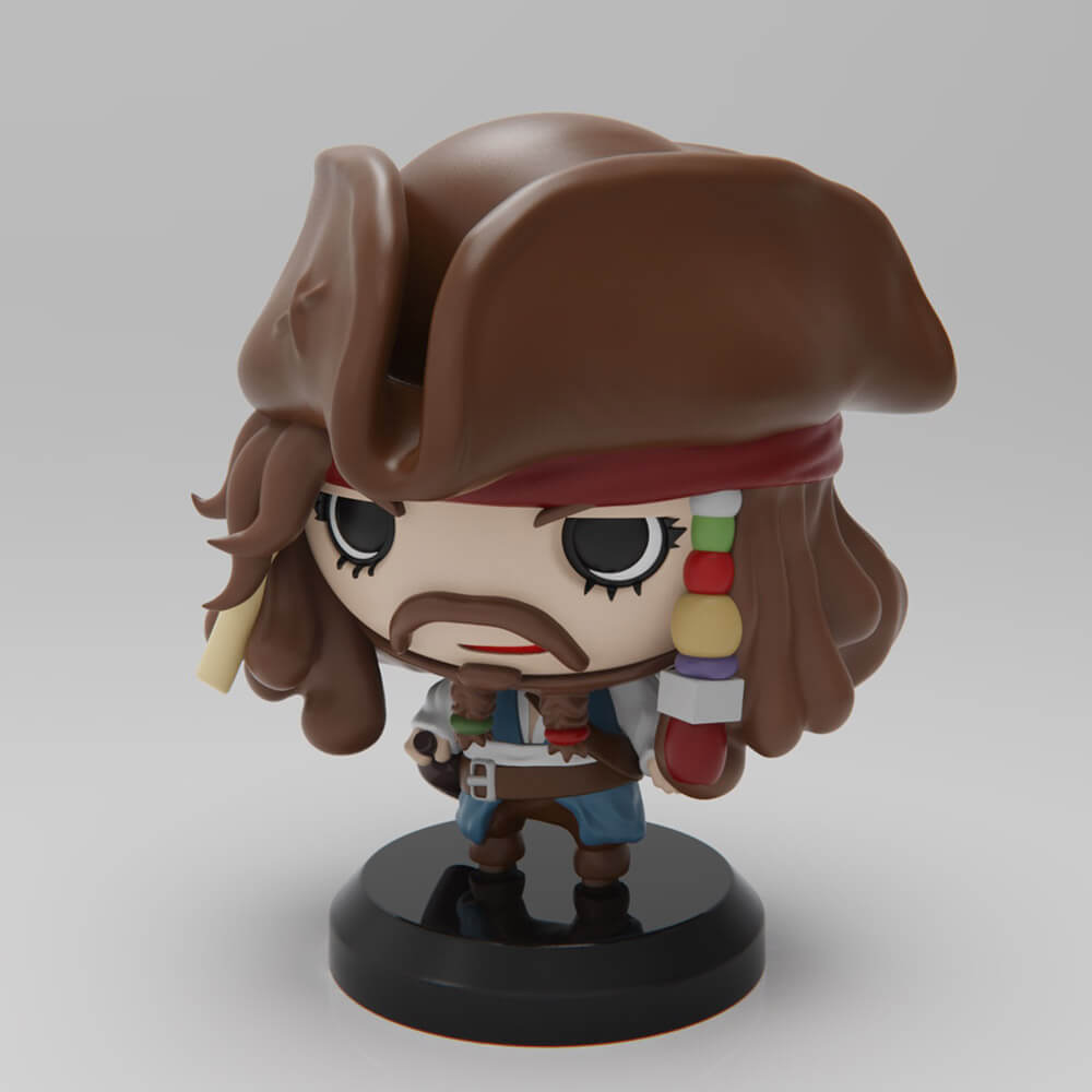 Pirates of The Caribbean - Jack Sparrow 3D Print Model by Tan Wan Lin Breda