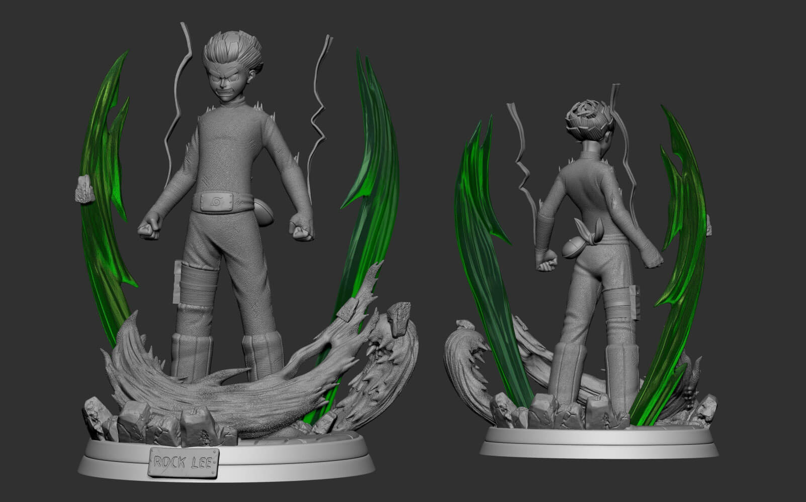 Rock Lee - Naruto 3D Model by Tan Wan Lin Breda