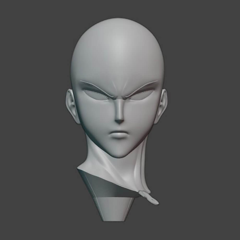 Saitama Bust - 3D Model by Tan Wan Lin Breda
