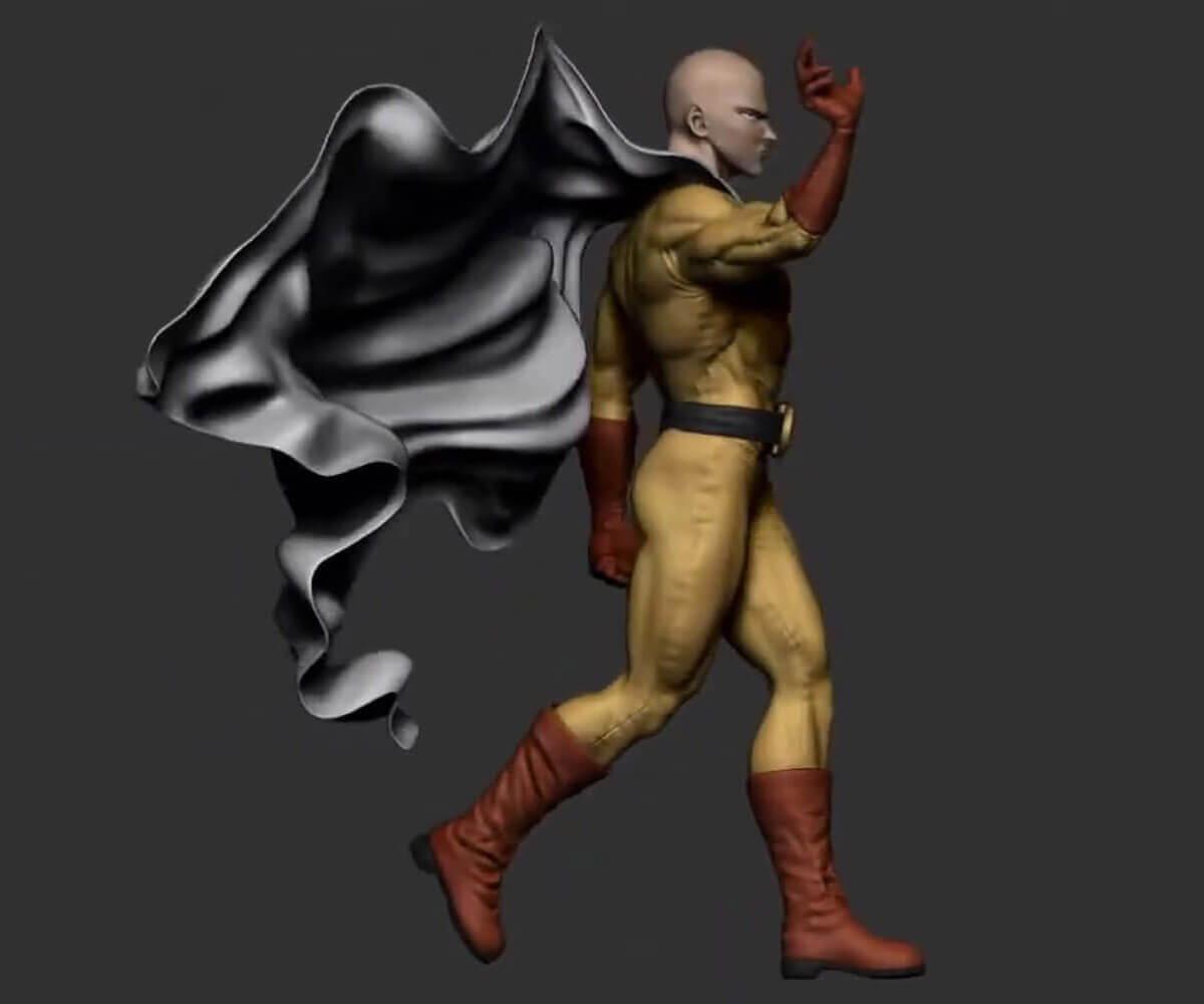 Saitama Statue - 3D Model by Tan Wan Lin Breda
