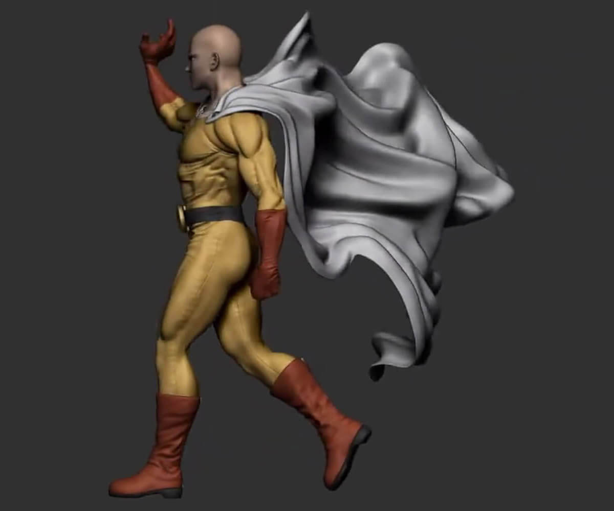 Saitama Statue - 3D Model by Tan Wan Lin Breda