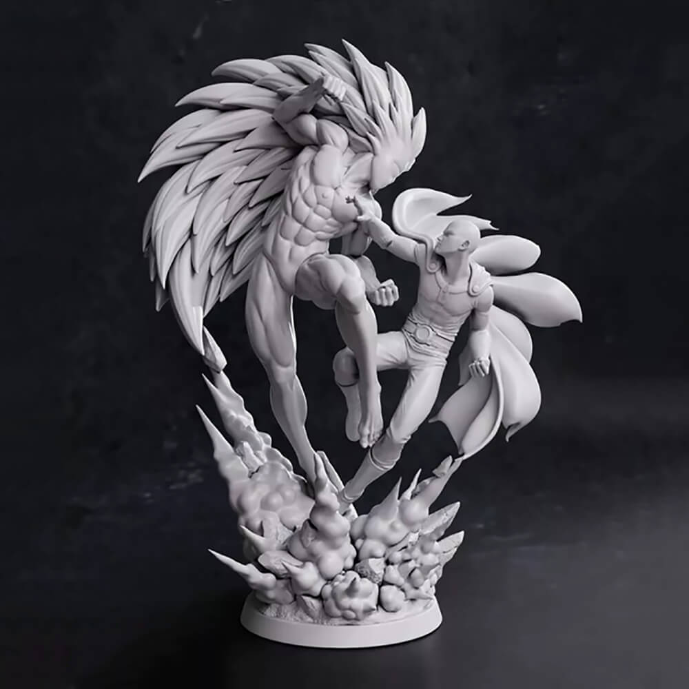 Saitama Vs Boros - One Punch Man 3D Model by Tan Wan Lin Breda