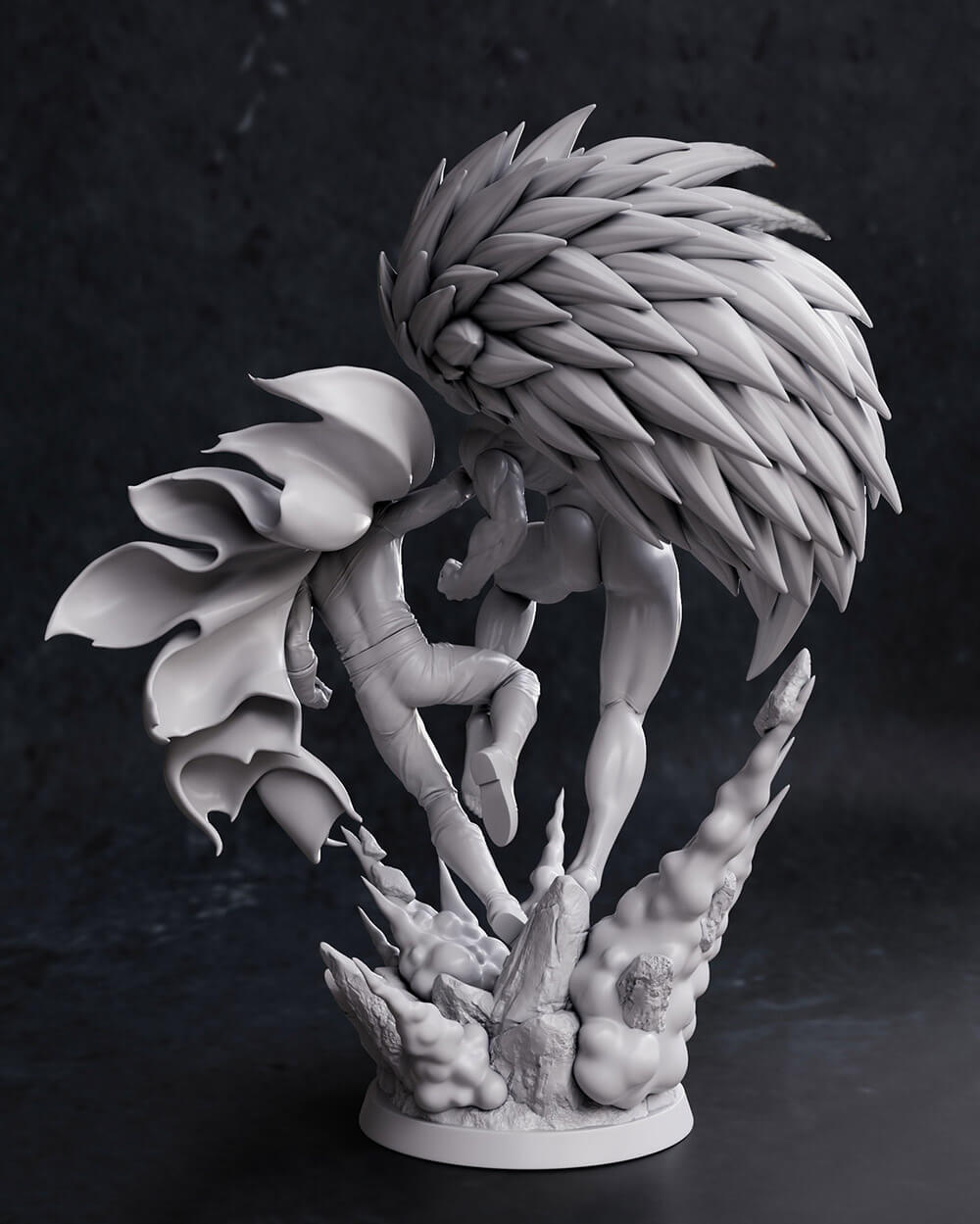 Saitama Vs Boros - One Punch Man 3D Model by Tan Wan Lin Breda