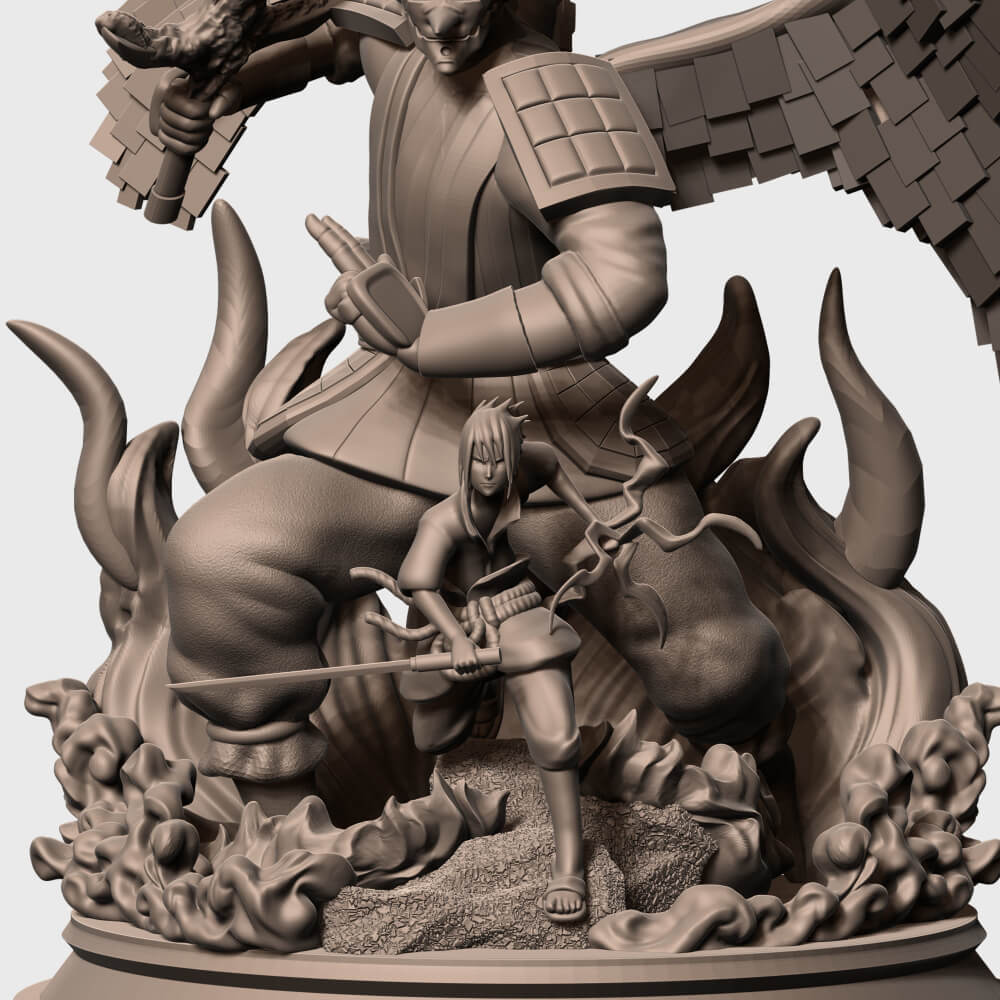 Sasuke and Susanoo - 3D Model by Tan Wan Lin Breda