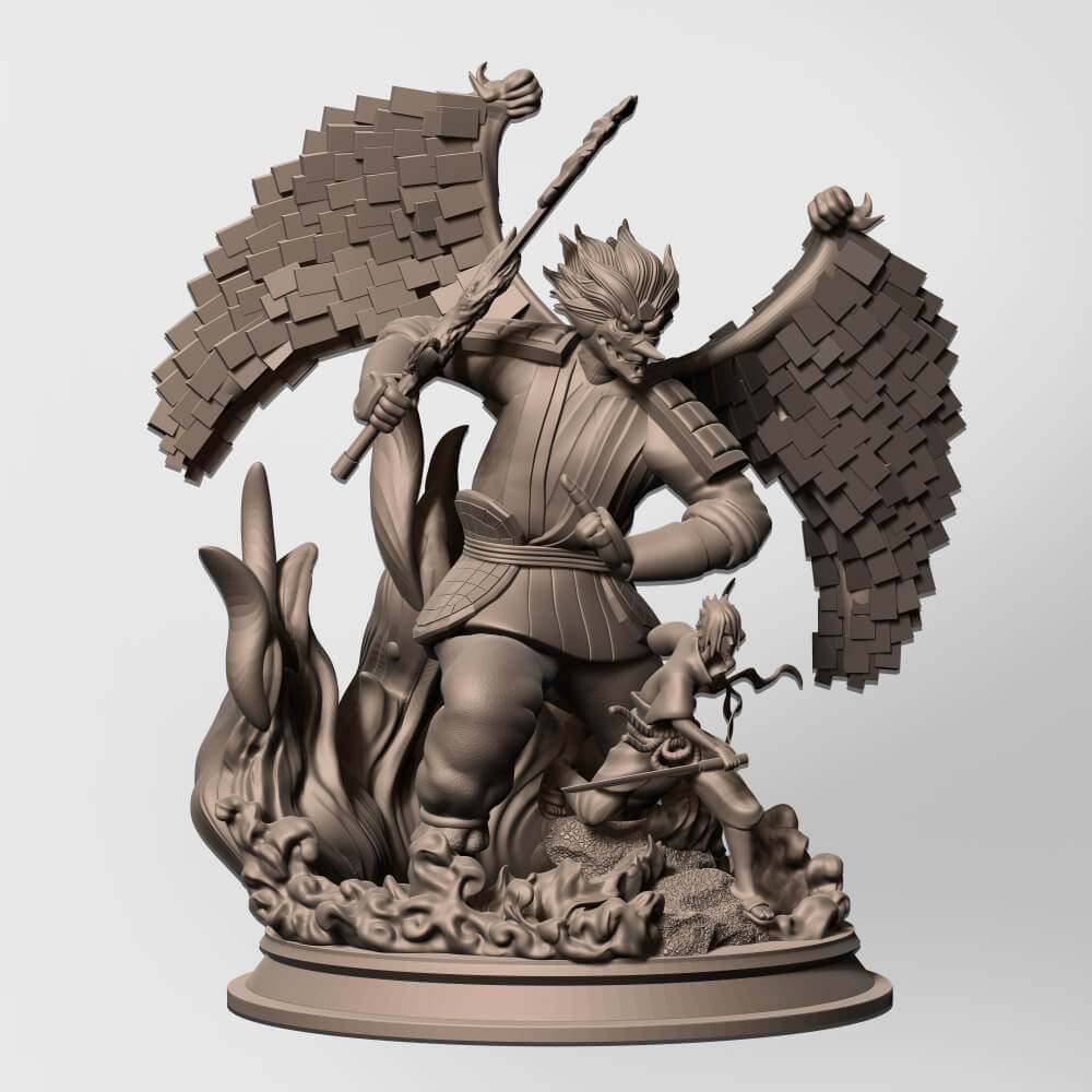 Sasuke and Susanoo - 3D Model by Tan Wan Lin Breda