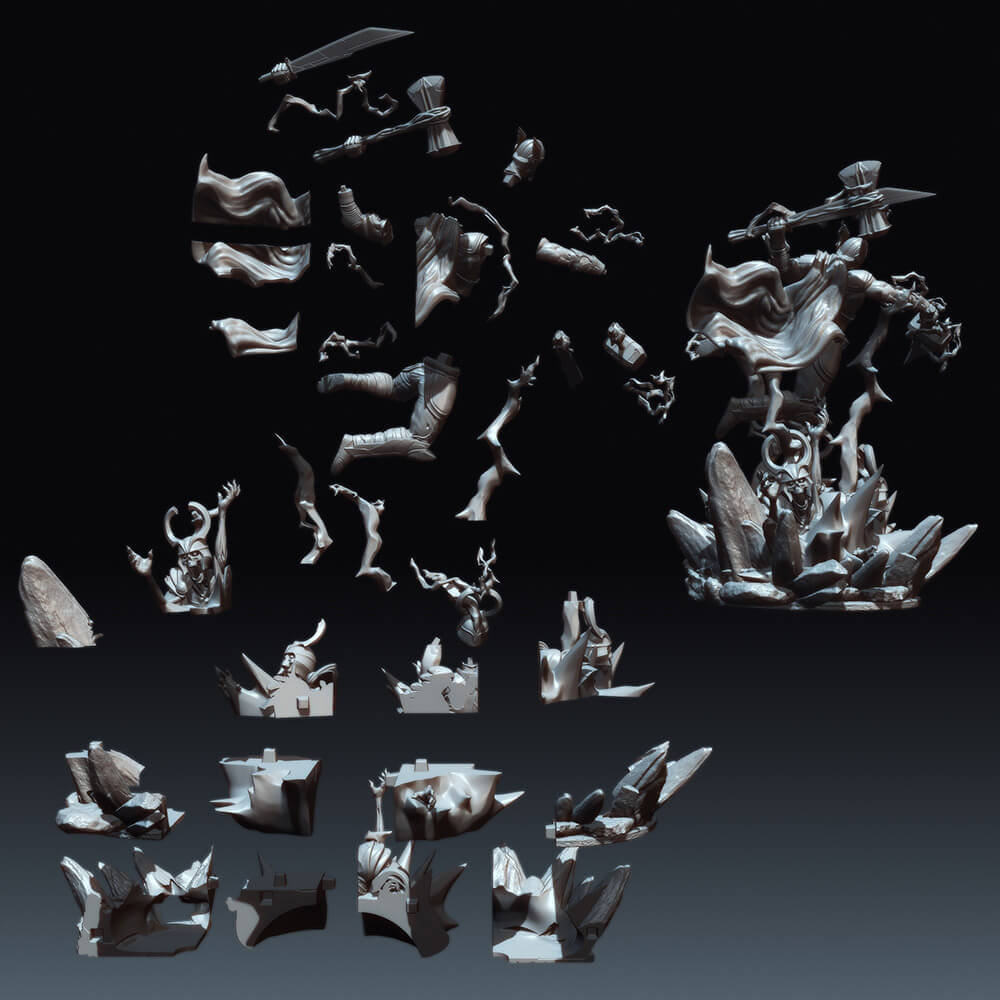 Thor Sculpture - 3D Model by Tan Wan Lin Breda