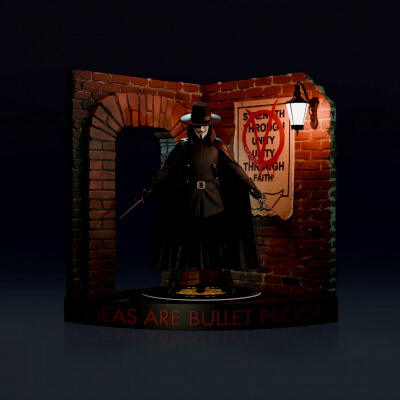 V for Vendetta - 3D Model by Tan Wan Lin Breda