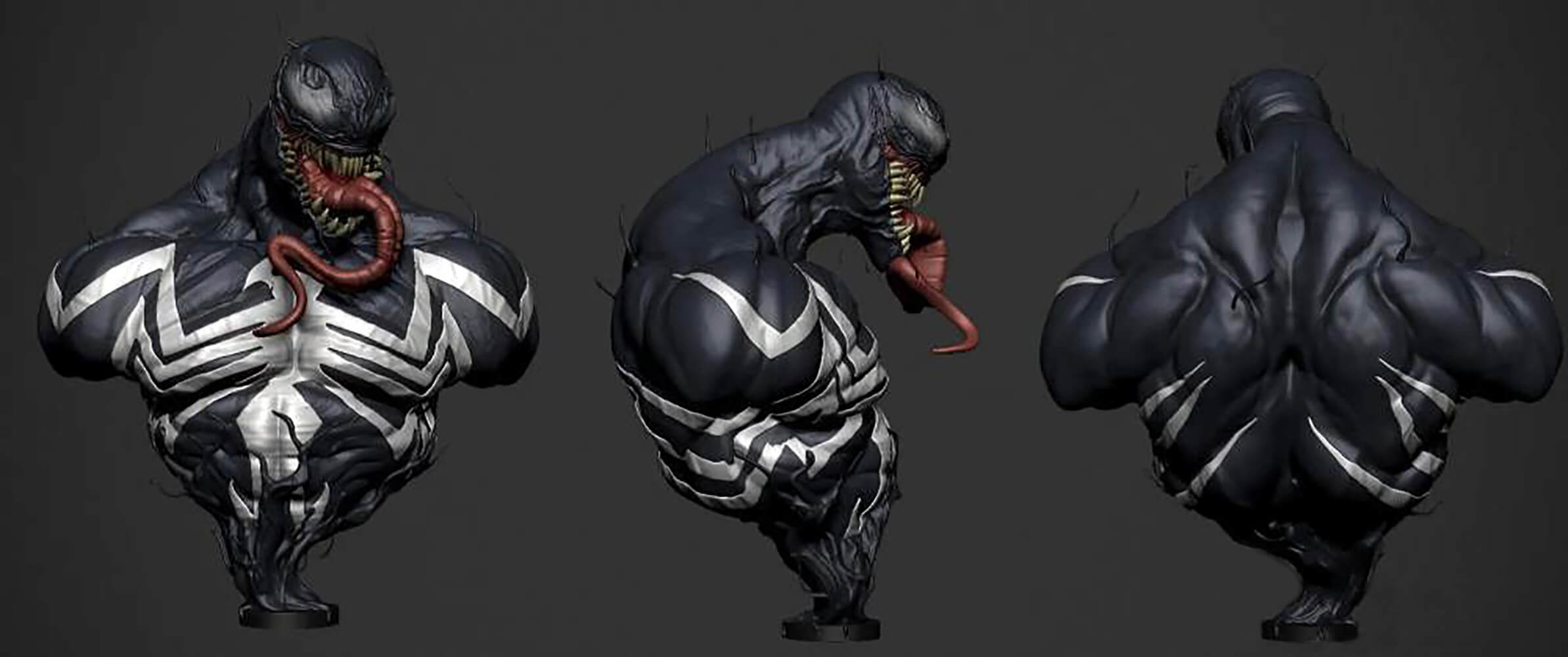 Venom Bust Statues - 3D Print Model by Tan Wan Lin Breda