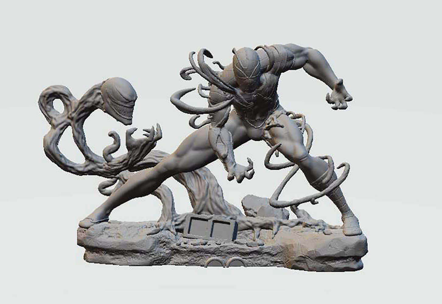 Venom Take Over Spiderman - 3D Print Model by Tan Wan Lin Breda