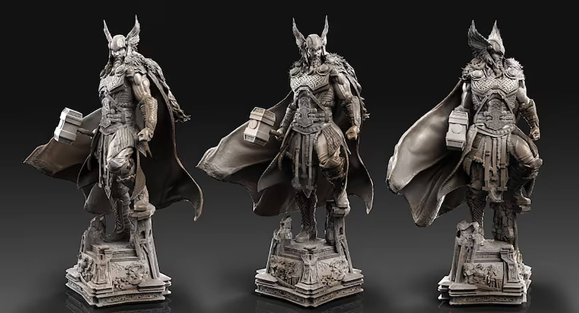 Viking Thor Statues - 3D Model by Tan Wan Lin Breda