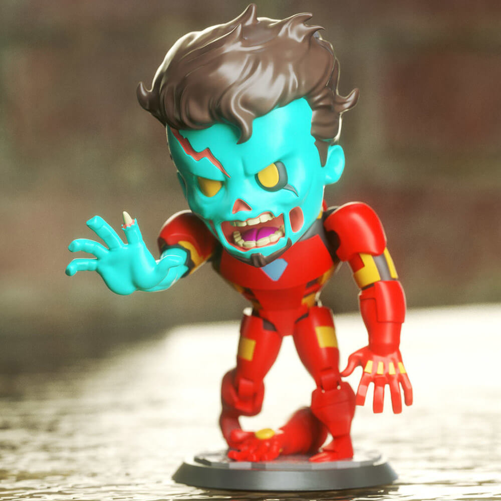 Zombie Iron Man Chibi - 3D Model by Tan Wan Lin Breda