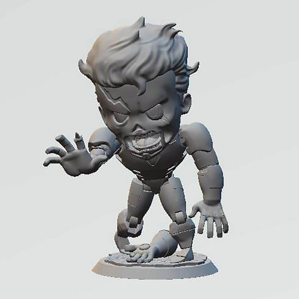 Zombie Iron Man Chibi - 3D Print Model by Tan Wan Lin Breda