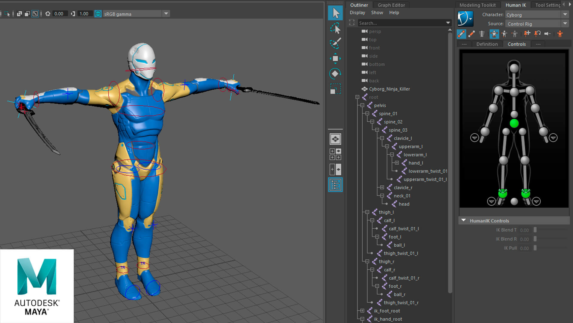 Cyborg Ninja - 3D Model by tanatomorf