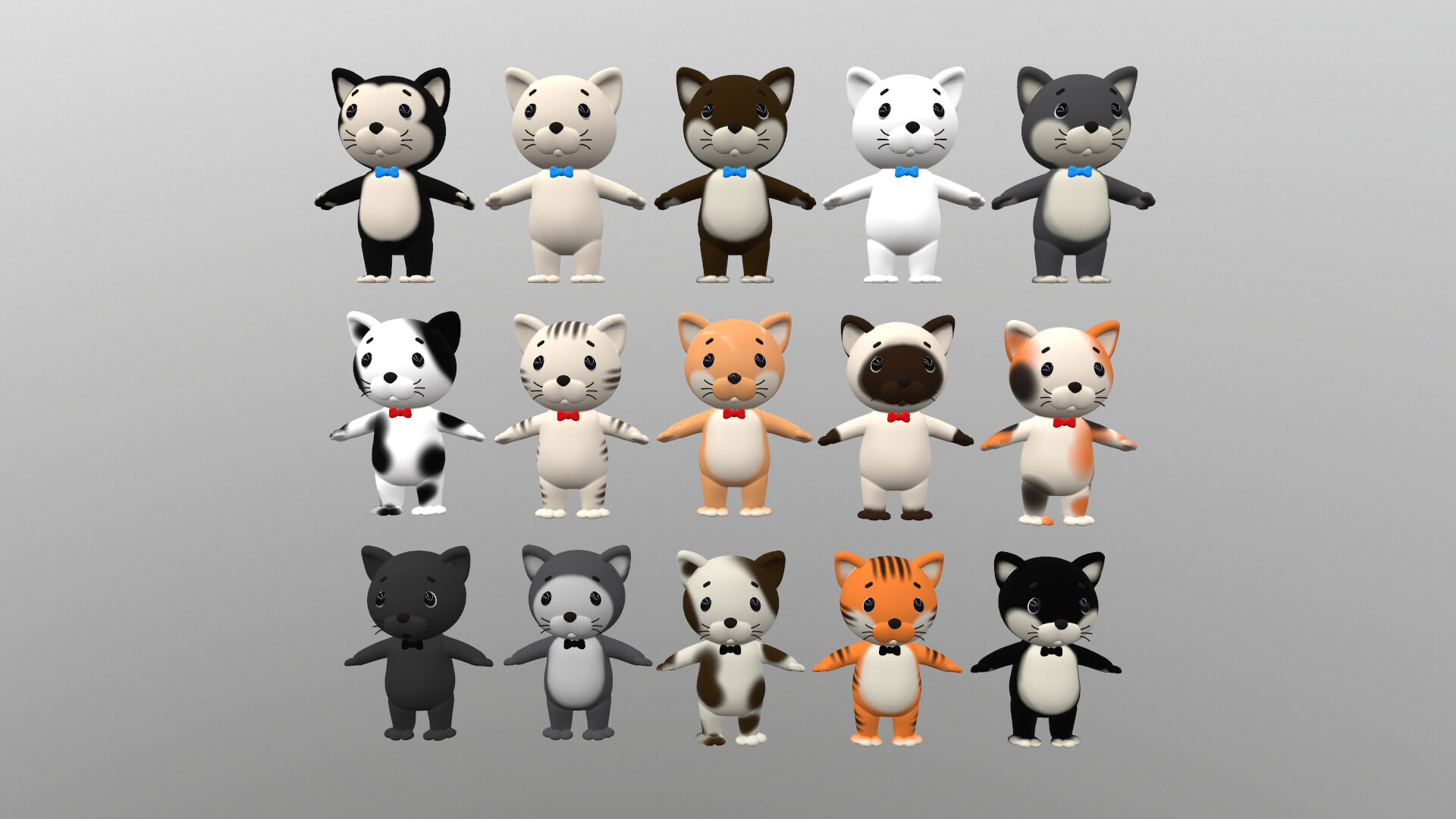 Cat Cartoon 3D Model by tanchik