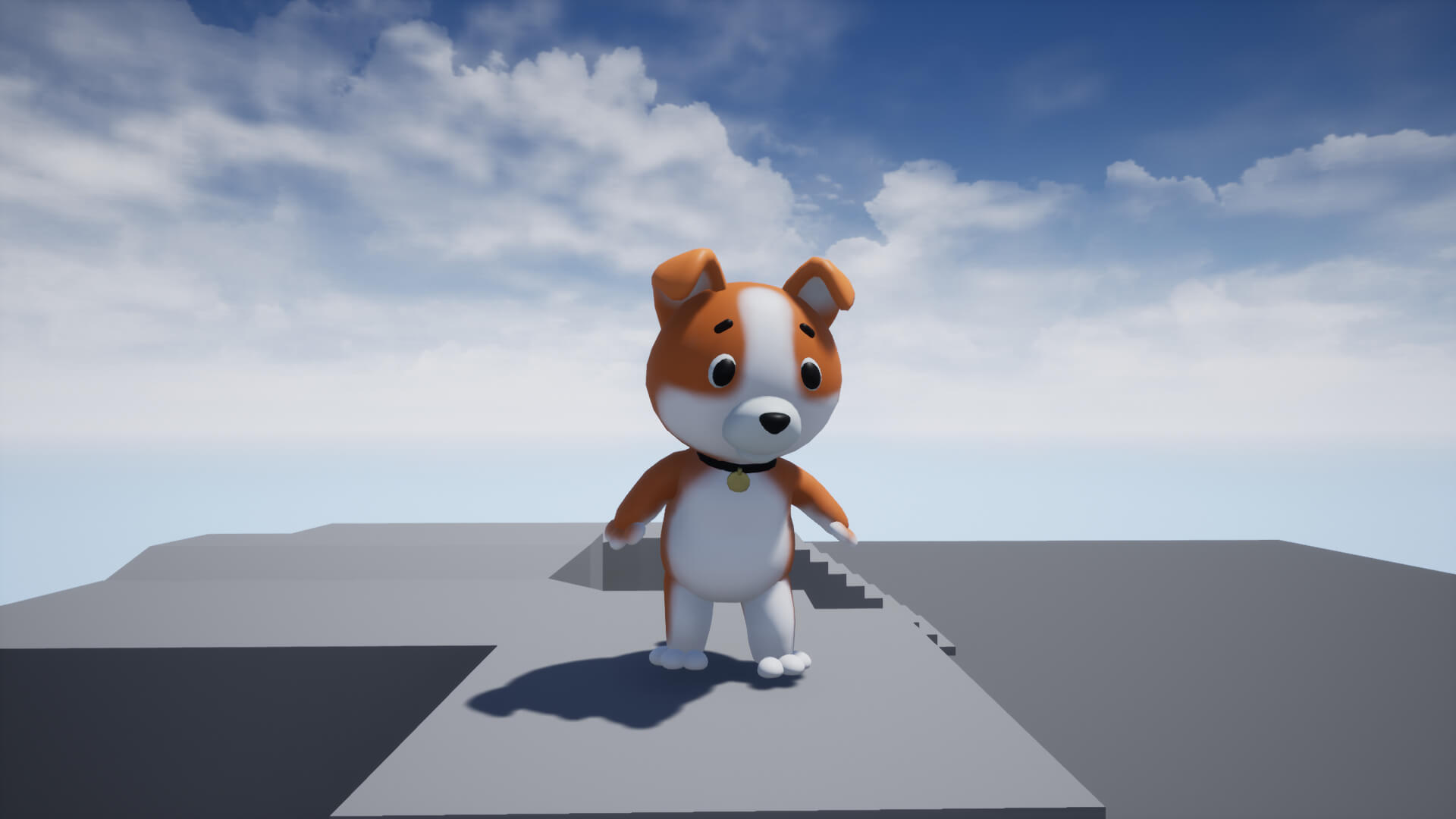 Dog Cartoon Low Poly - 3D Model by tanchik